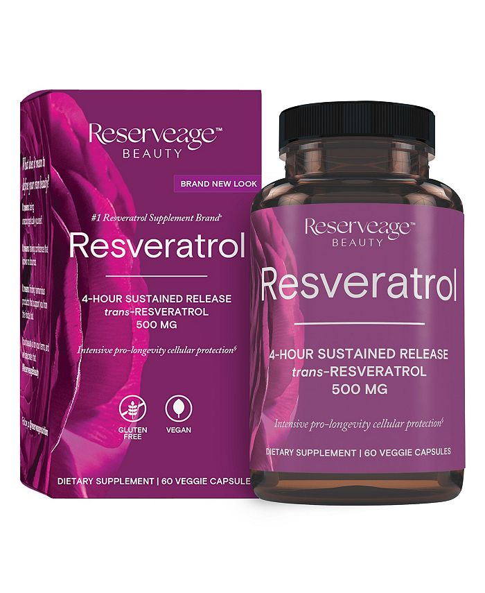 Reserveage Resveratrol 500 mg, Antioxidant Supplement for Heart and ...