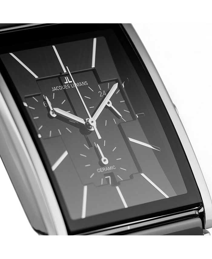 Jacques Lemans Men's Dublin Watch with High-Tech Ceramic Strap, Solid Stainless Steel ...