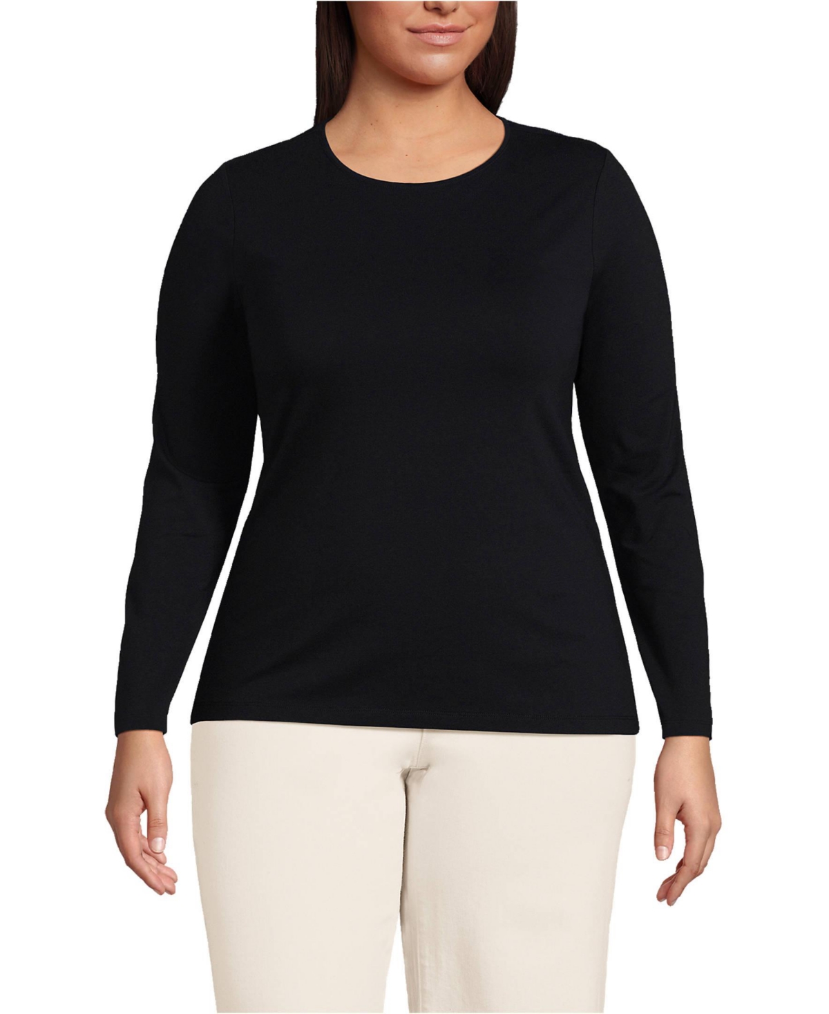 Click here for Lands End Plus Size Lightweight Jersey Skimming Lo... prices
