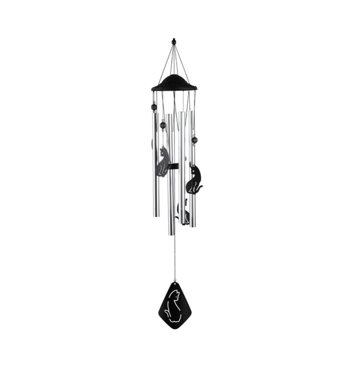 Click here for 34 Long Black Cat Silhouette Wind Chime - Black prices