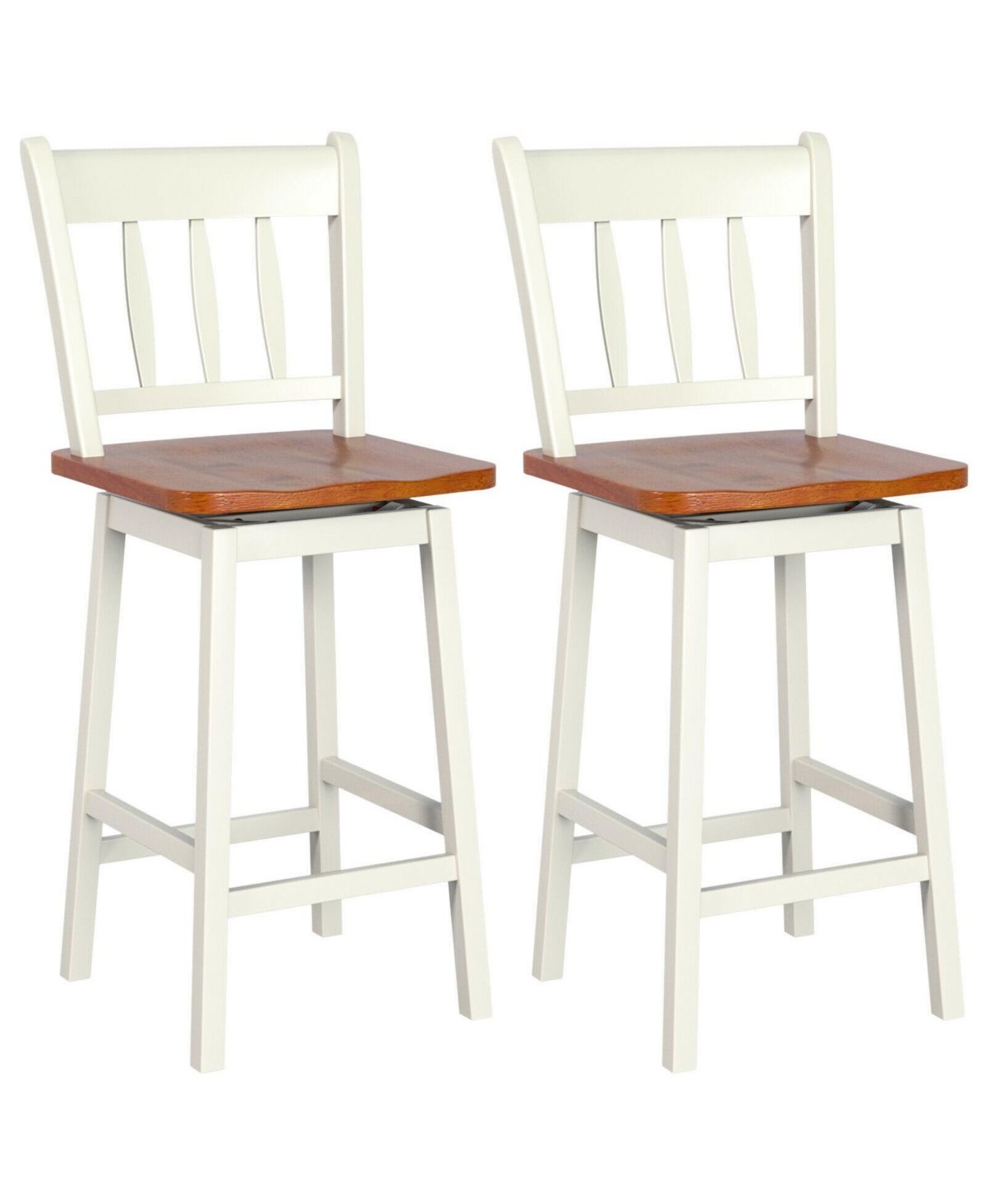 Click here for 24.5 Inches Set of 2 Swivel Bar Stools with 360&#x... prices