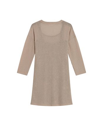 Beautees Big Girls Printed Knit Dress and Cardigan, 2-Piece Set - Macy's