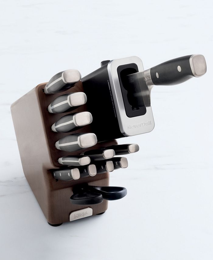 Ninja Foodi NeverDull Premium Wood Series 13 Piece Knife System with ...