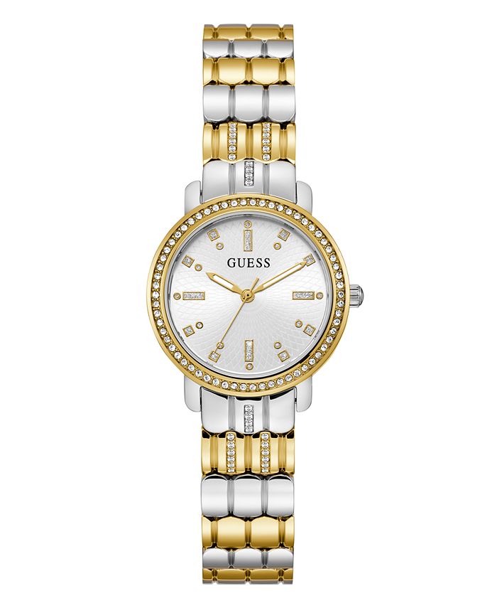 GUESS Women's Analog Two-Tone Stainless Steel Watch 30mm - Macy's