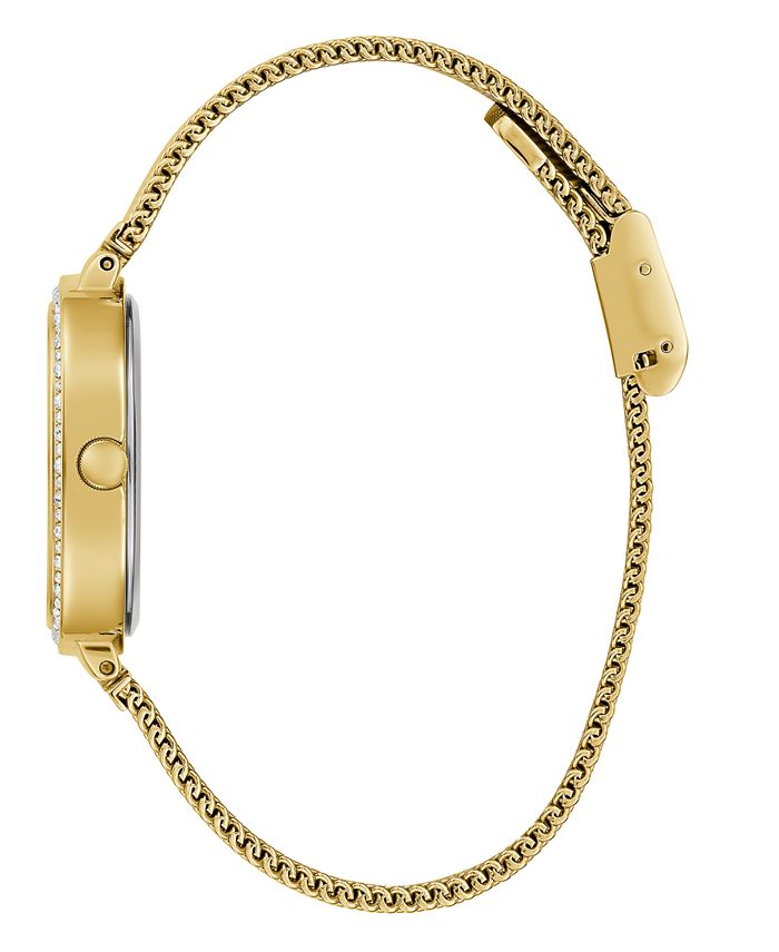 GUESS Women's Analog Gold-Tone Stainless Steel and Mesh Watch 32mm - Macy's