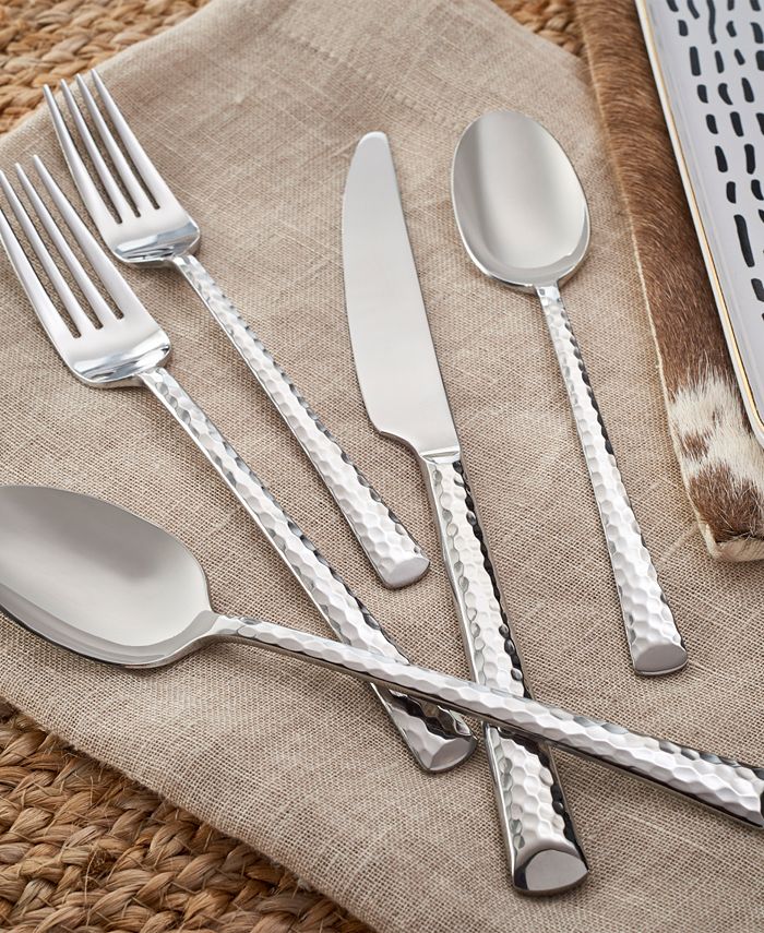Hampton Forge Skandia Vale Hammered 20-Pc. Flatware Set, Service for 4 ...