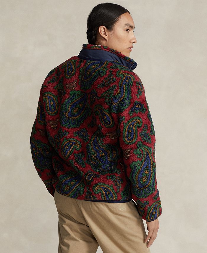 Polo Ralph Lauren Men's Paisley Fleece Jacquard Jacket - Macy's