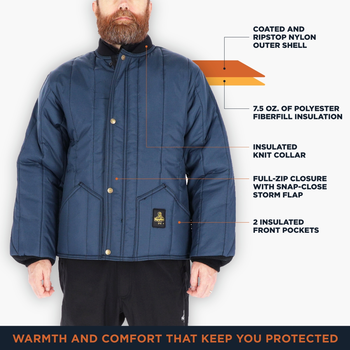 Refrigiwear Big & Tall Lightweight Cooler Wear Fiberfill Insulated ...