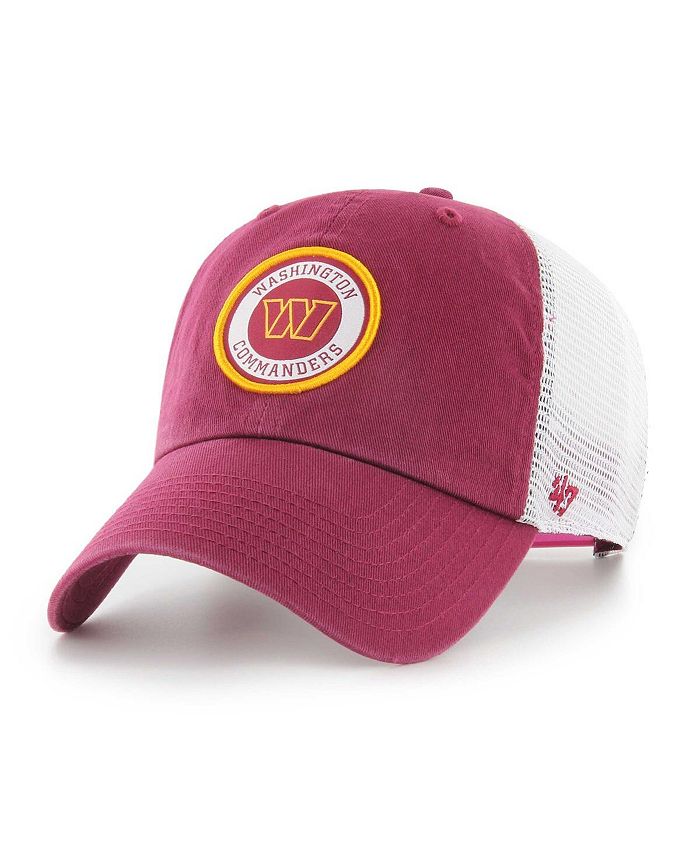 '47 Brand Men's Burgundy, White Washington Commanders Highline Clean Up ...