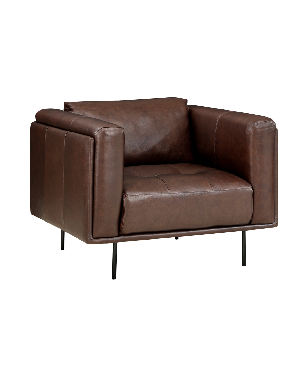 Click here for White Label Solaris 39 Leather Chair - Brown prices