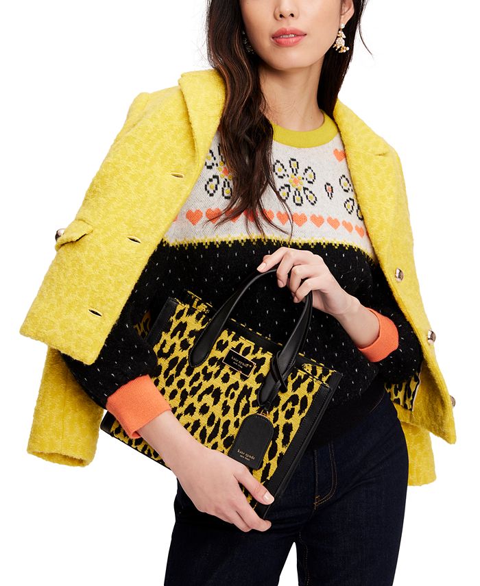 kate spade new york Manhattan Modern Leopard Chenille Small Tote - Macy's