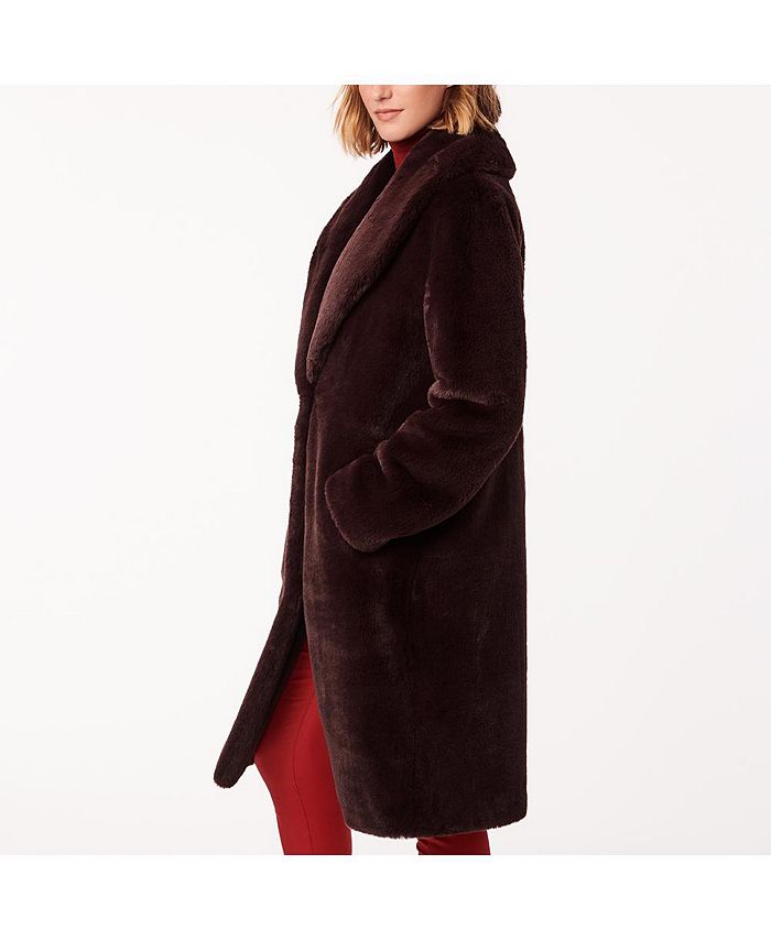 Bernardo Women's Shawl Collar faux fur Coat - Macy's