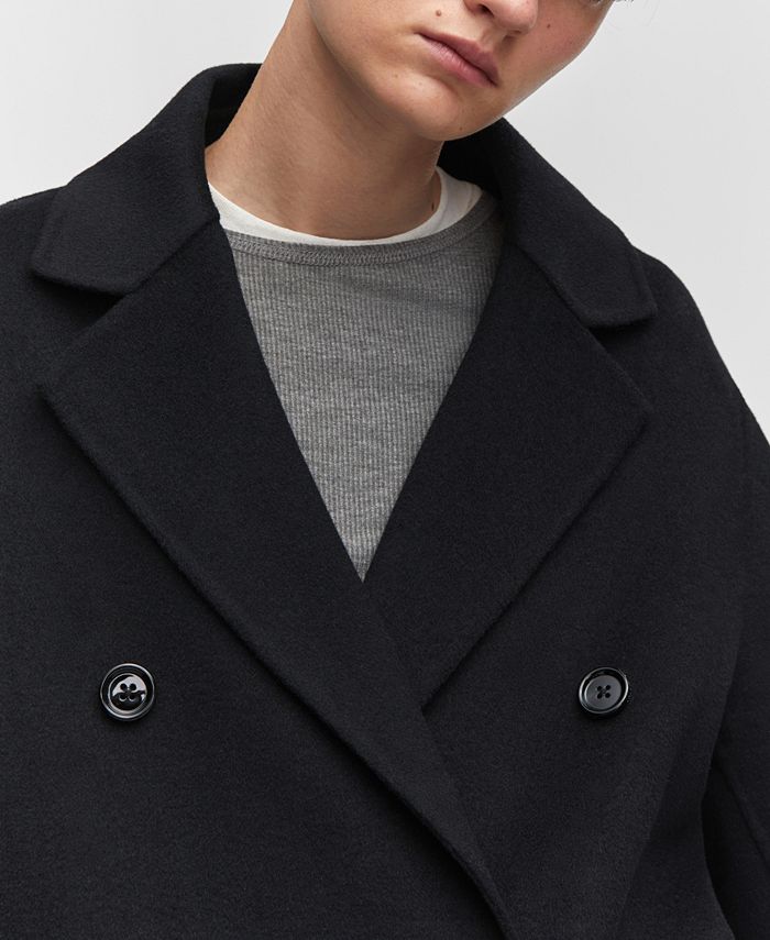 MANGO Women's Handmade Oversized Wool Coat - Macy's