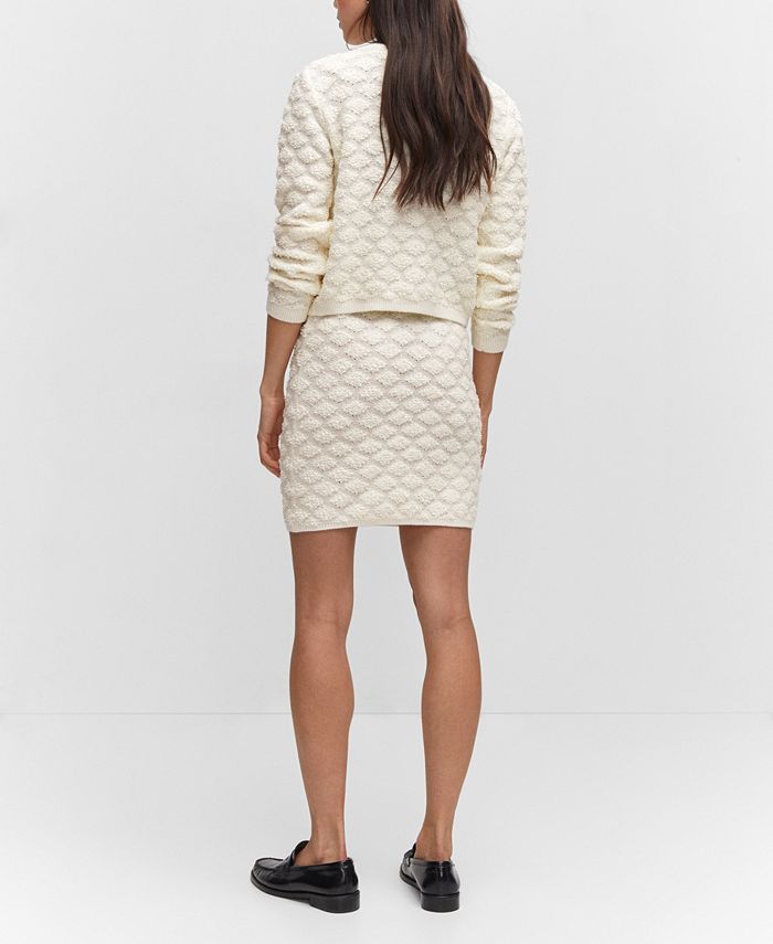 MANGO Women's Textured Button Cardigan - Macy's