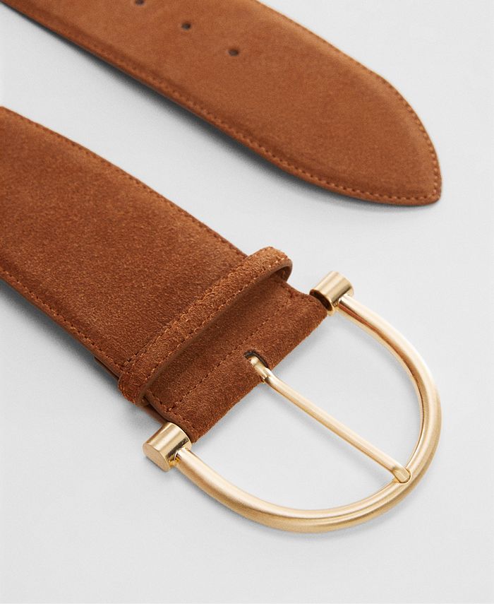 MANGO Women's Wide Suede Belt - Macy's