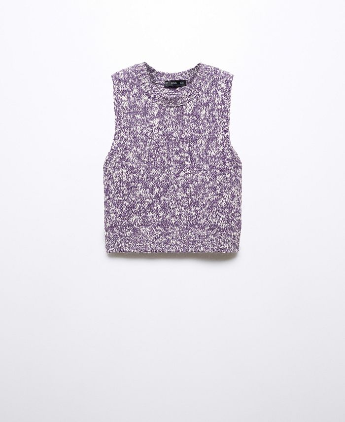MANGO Women's Flecked Knit Waistcoat - Macy's