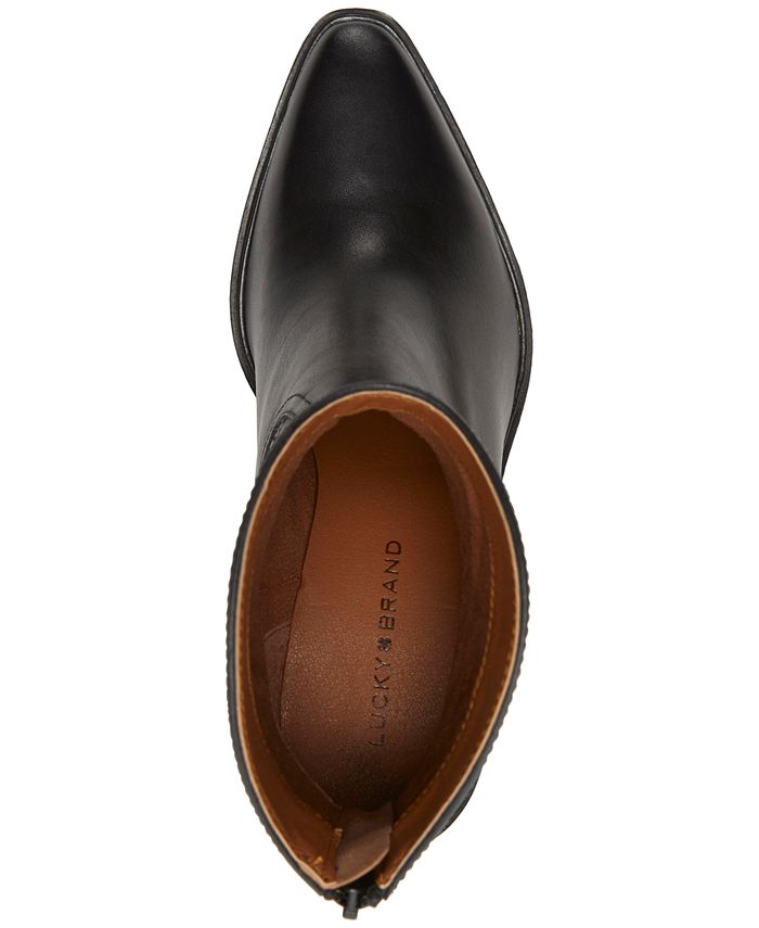 Lucky Brand Women's Aryleis Block-Heel Ankle Cowboy Booties - Macy's
