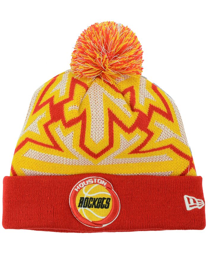 New Era Houston Rockets Glowflake Pom Knit Hat - Macy's