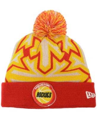 New Era Houston Rockets Glowflake Pom Knit Hat - Macy's
