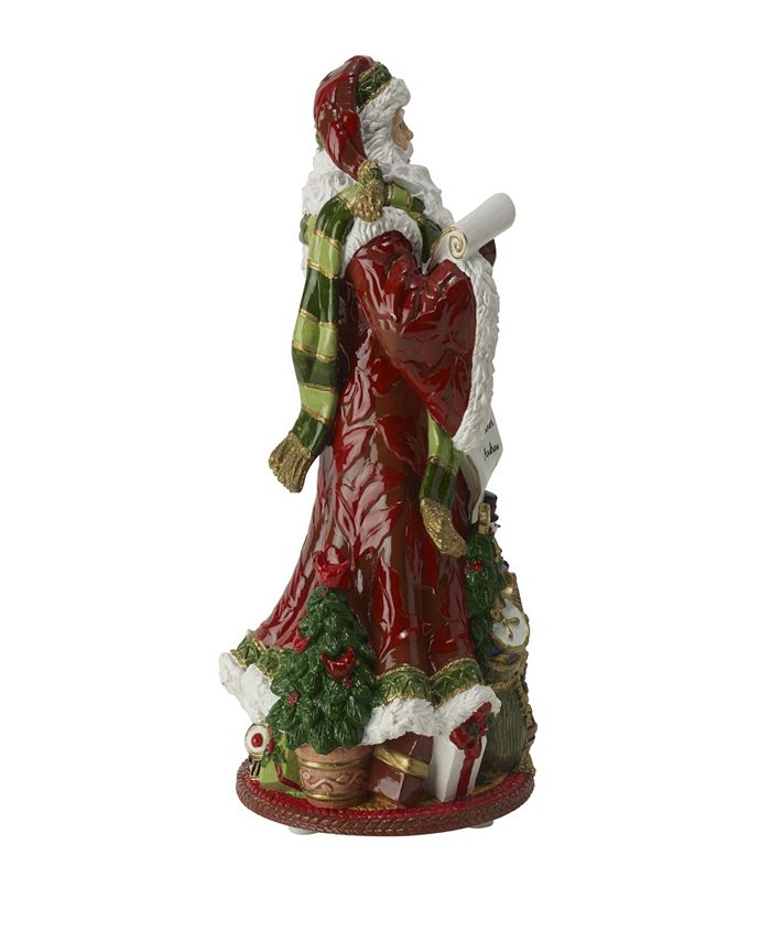 Fitz and Floyd Holiday Home Santa Musical Figurine, 10.75-in - Macy's