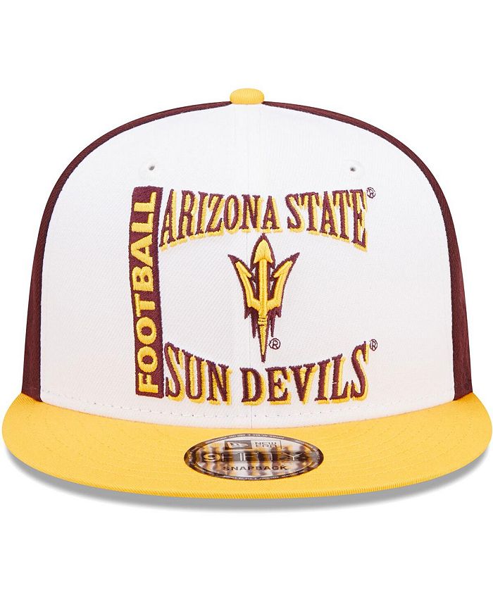New Era Men's White, Maroon Arizona State Sun Devils Retro Sport 9FIFTY ...