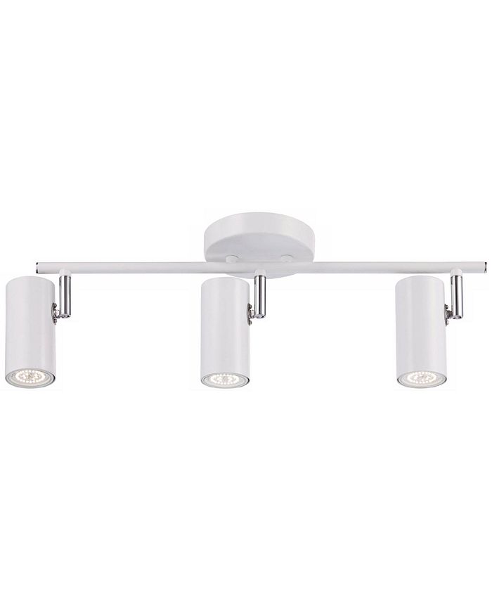 Pro Track Galena 3-Head LED Ceiling Track Light Fixture Kit Spot-Light ...