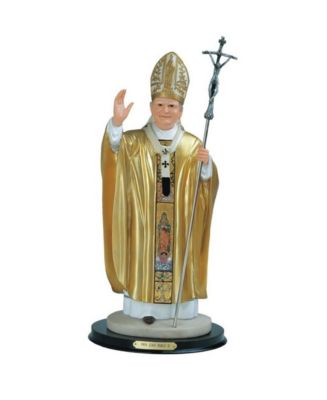 FC Design 16"H Gold Pope John Paul II with Papal Ferula Crucifix Statue ...