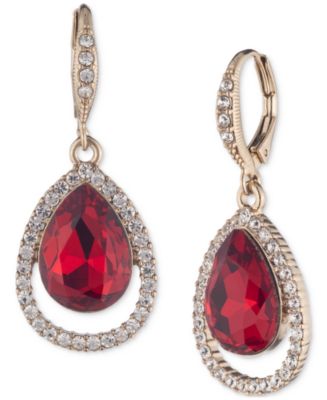 Givenchy Open Pavé Pear Drop Earrings - Macy's
