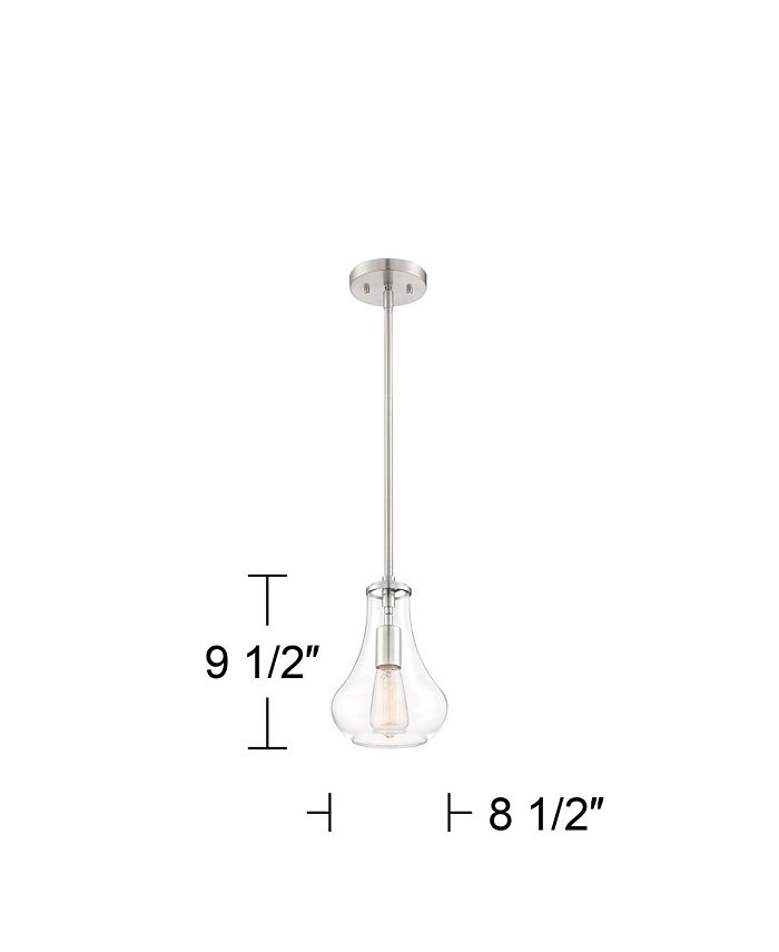Possini Euro Design Roselle Brushed Nickel Mini Pendant Lighting ...