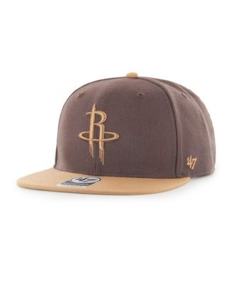 Men's '47 Brand Brown Houston Rockets No Shot Two-Tone Captain Snapback ...