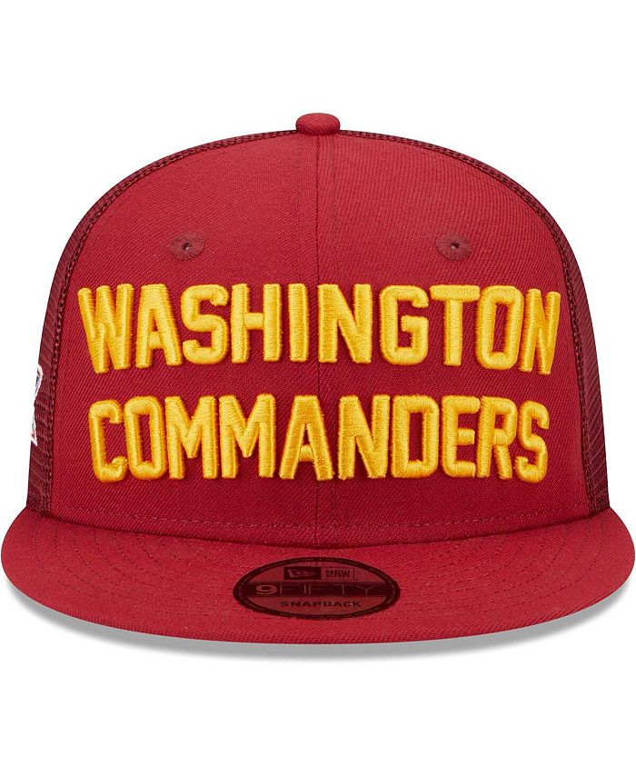 New Era Men's Burgundy Washington Commanders Stacked Trucker 9FIFTY ...