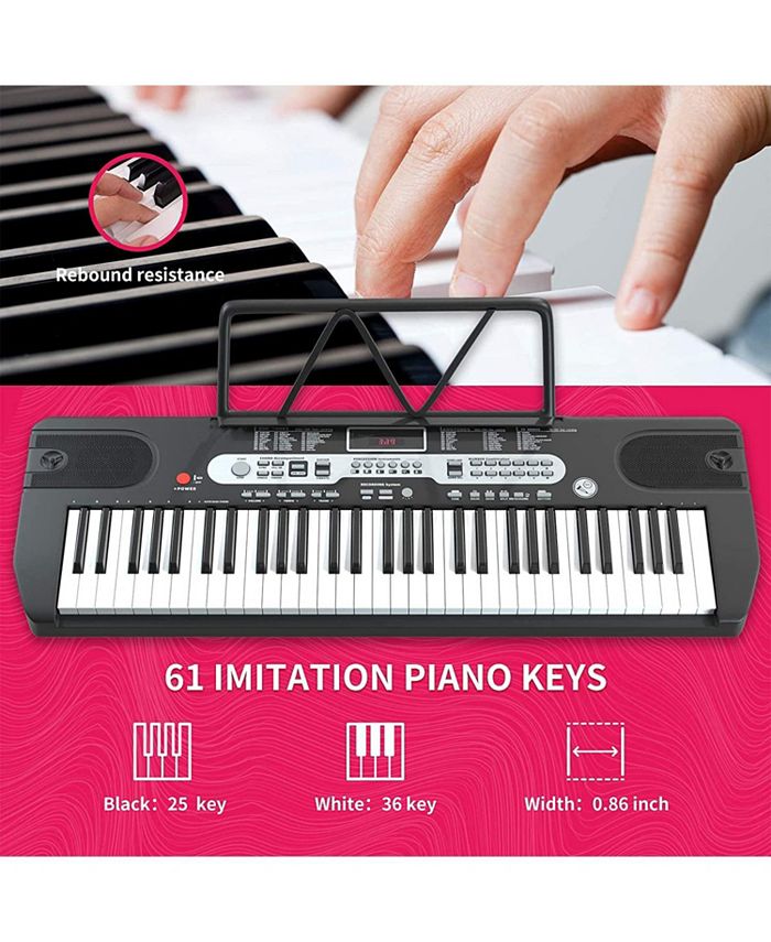 SUGIFT 61 Keys Electric Piano Keyboard with Microphone - Macy's