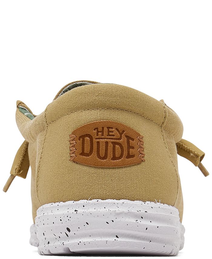 Hey Dude Men's Wally Washed Canvas Casual Moccasin Sneakers from Finish ...