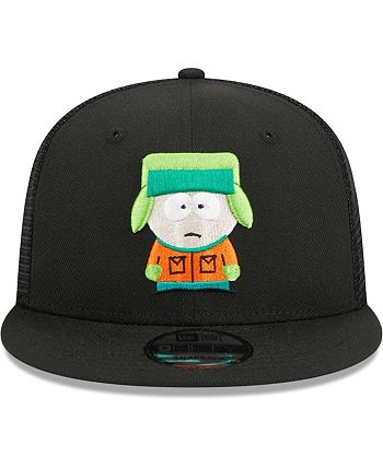 New Era Men's Black South Park Kyle Mesh Trucker 9FIFTY Snapback Hat ...