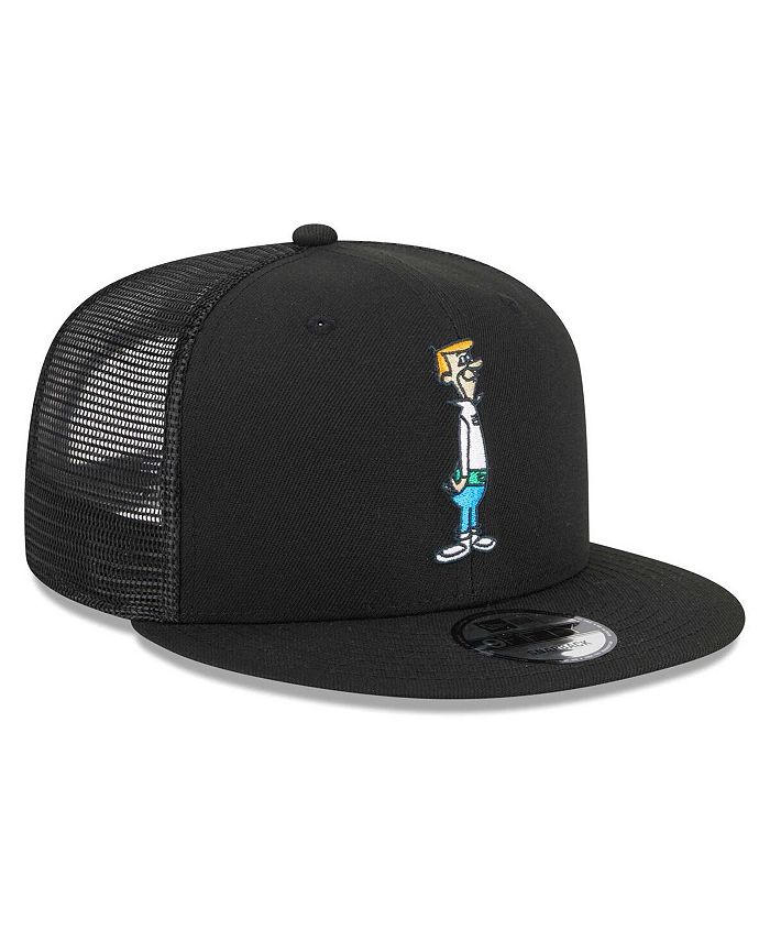 New Era Men's Black The Jetsons George Jetson Trucker 9FIFTY Snapback ...