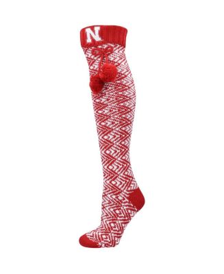 Women's ZooZatz Nebraska Huskers Geometric Thigh High Socks - Macy's