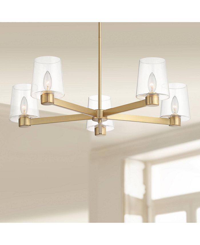 Possini Euro Design Costa Mesa Satiny Gold Metal Pendant Chandelier 27 ...