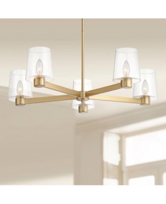 Possini Euro Design Costa Mesa Satiny Gold Metal Pendant Chandelier 27 ...
