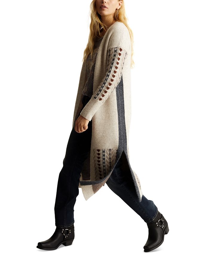 Frye Women's Printed Jacquard Duster Cardigan Sweater - Macy's