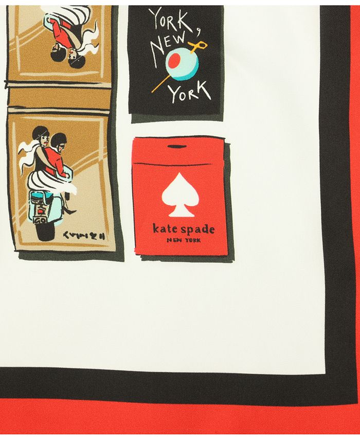 kate spade new york Matchbox Silk Square Scarf - Macy's