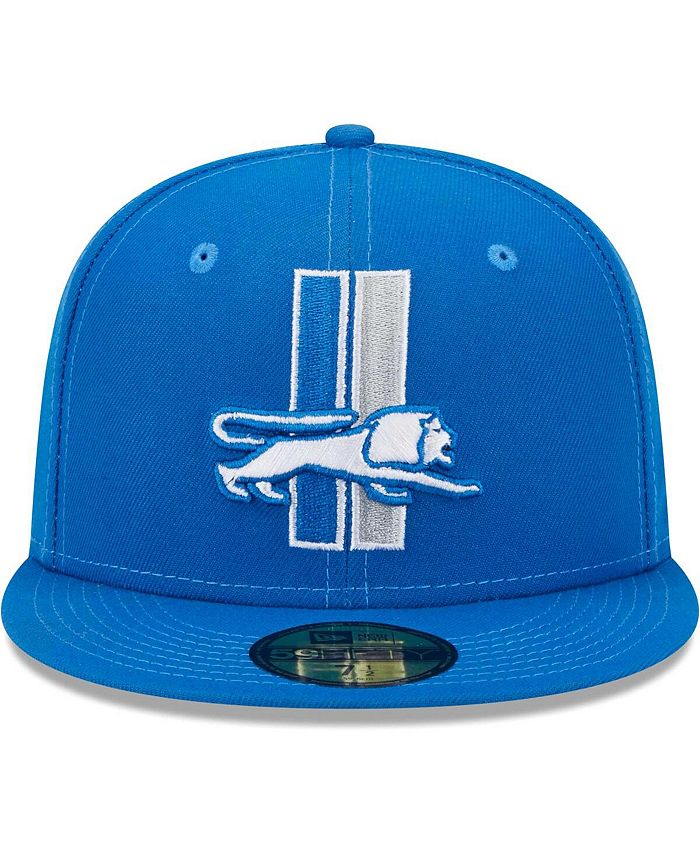 New Era Men's Blue Detroit Lions Throwback Main 59FIFTY Fitted Hat - Macy's