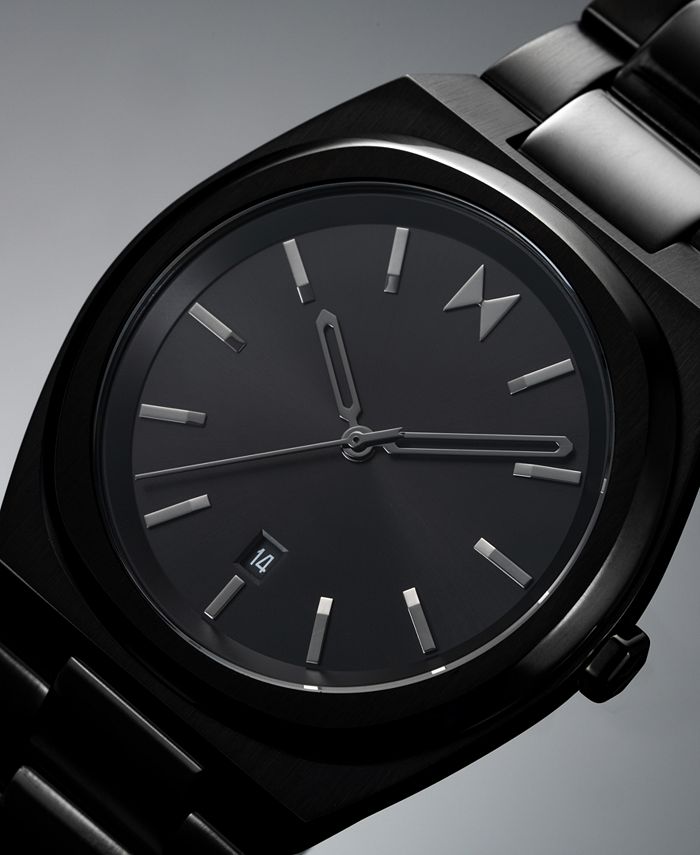 MVMT Men's Odyssey II Black Stainless Steel Bracelet Watch 40mm - Macy's