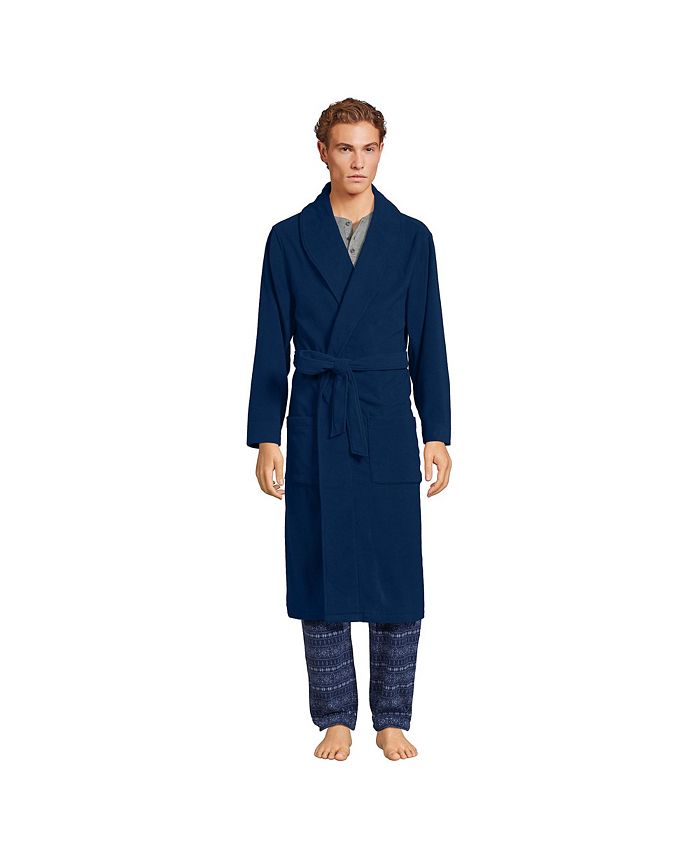 Lands' End Men's Fleece Robe - Macy's