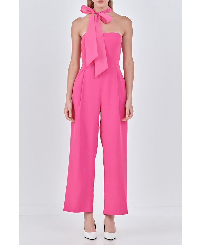 endless rose Women's Front Tie Strapless Jumpsuit - Macy's