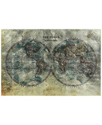 Empire Art Direct "Cartography" Reverse Printed Tempered Glass with ...