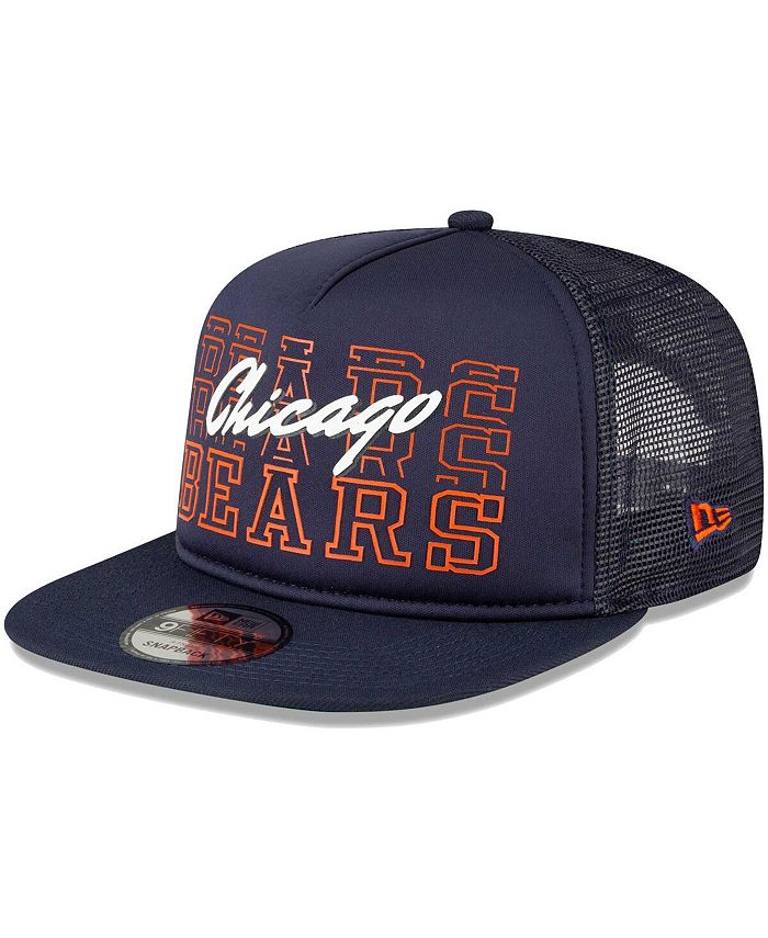 New Era Men's Navy Chicago Bears Instant Replay 9FIFTY Snapback Hat ...