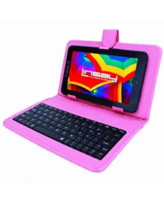 LINSAY New 7" W-Fi Tablet with Pink Keyboard Case 64GB Android 13 - Macy's