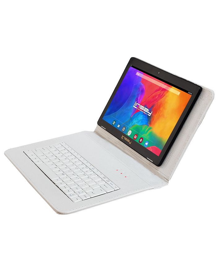 LINSAY New 10.1" Tablet 64GB with Exclusive Luxury White Crocodile ...