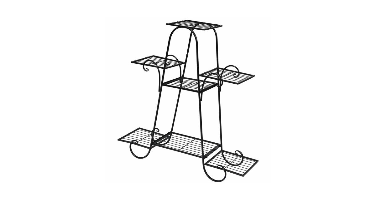 Click here for 7 Tier Metal Patio Plant Stand - Black prices