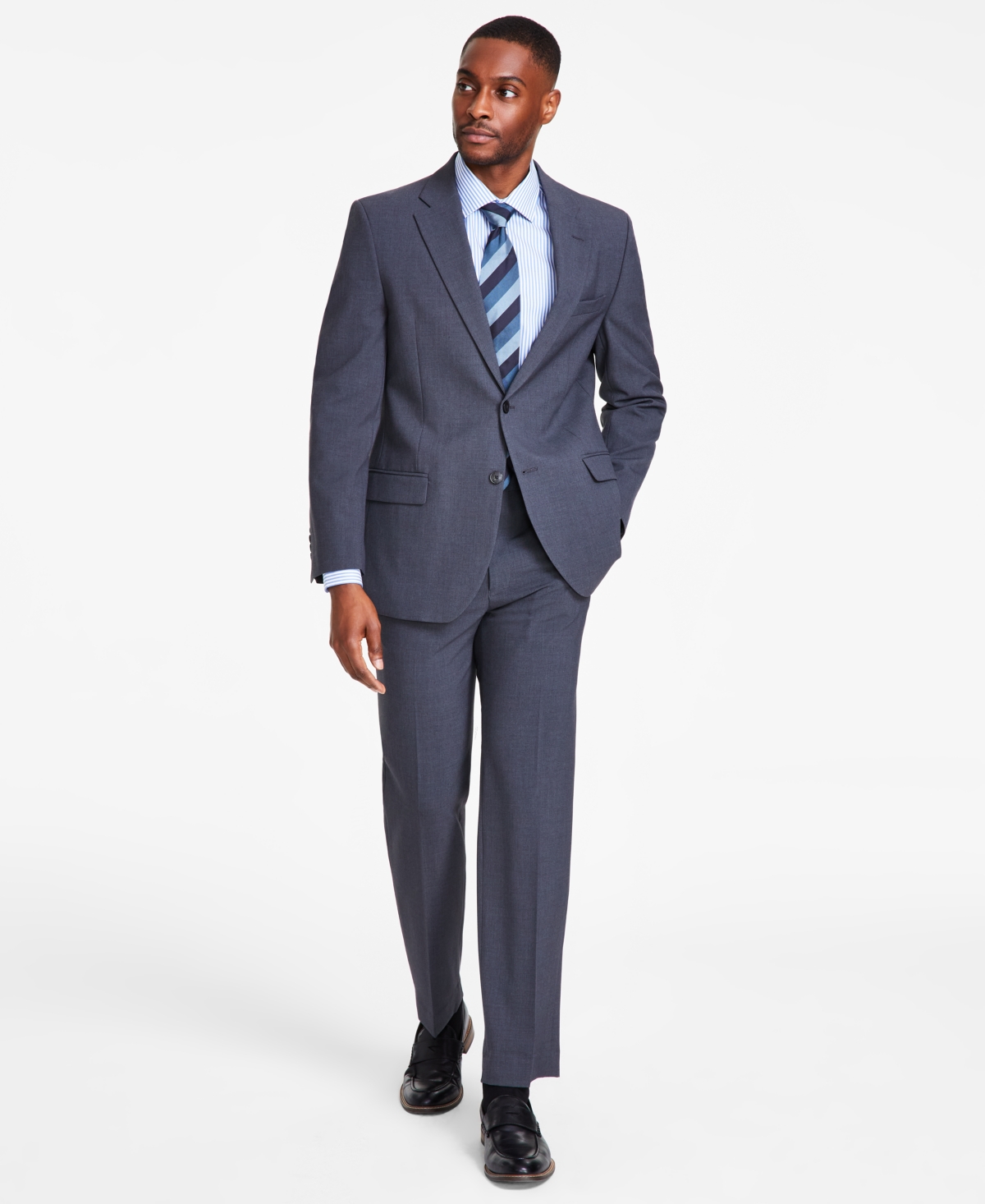 Click here for Nautica Mens Modern-Fit Bi-Stretch Suit - Charcoal... prices